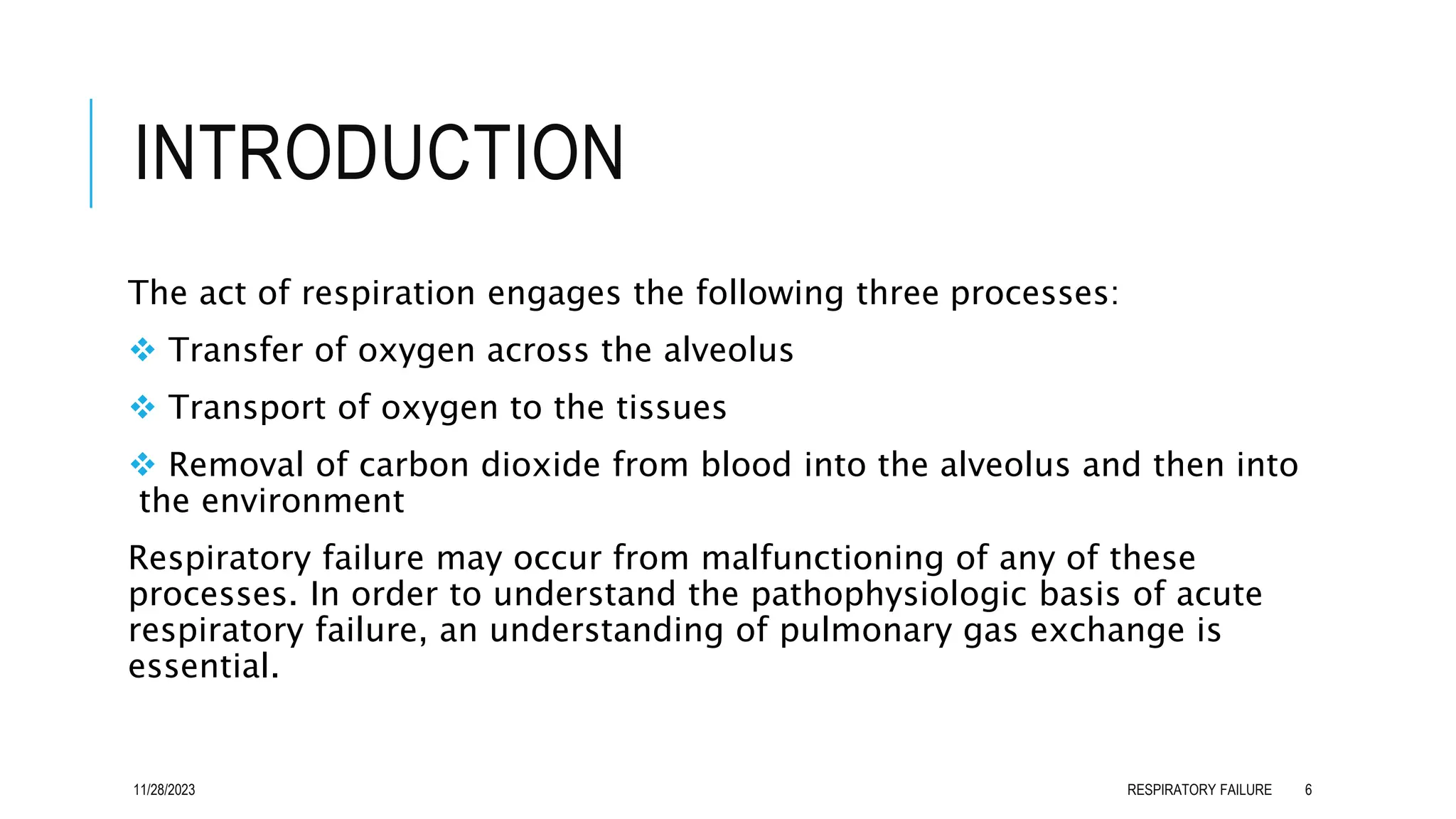 MANAGEMENT OF RESPIRATORY FAILURE | PPTX
