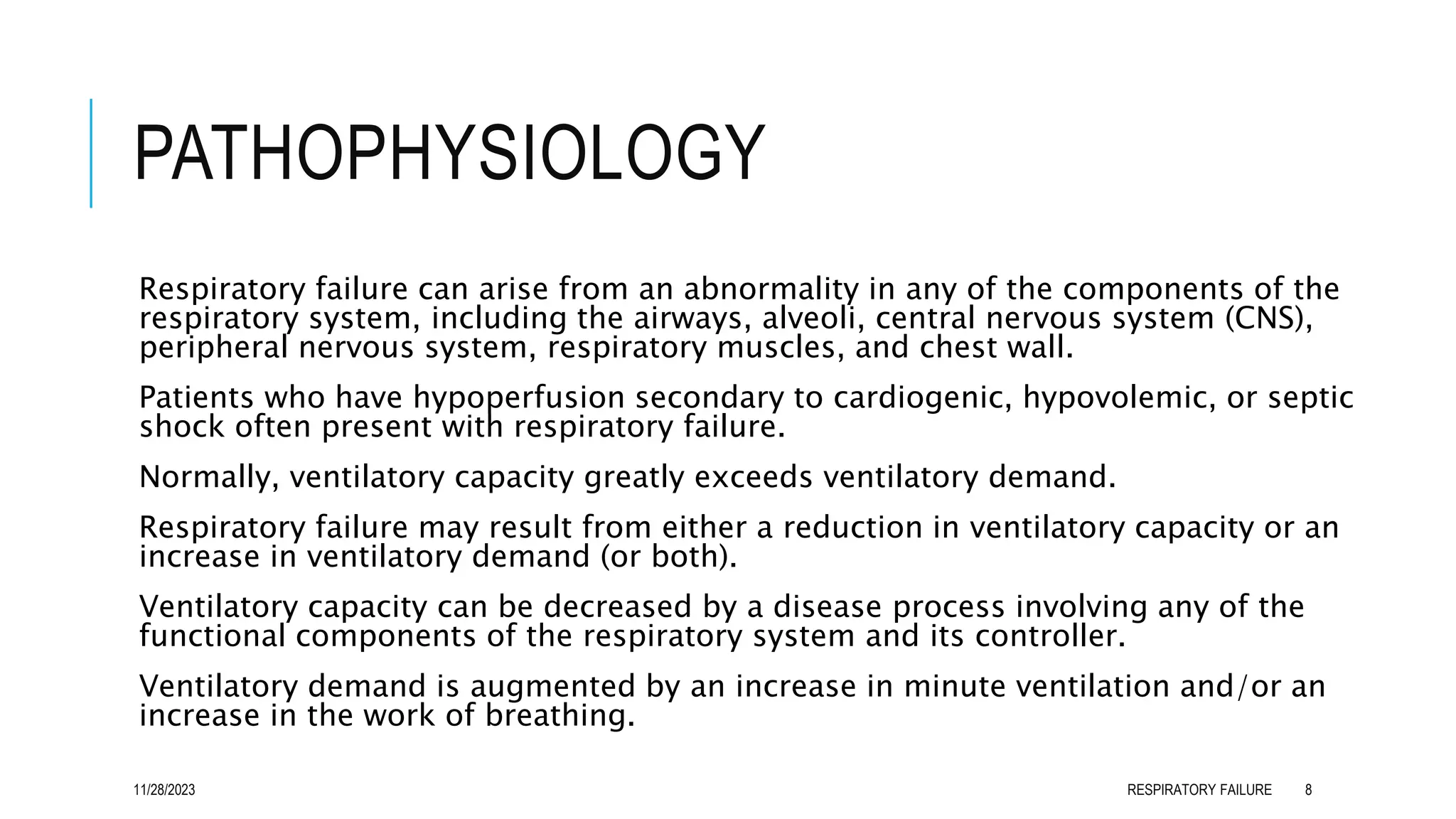 MANAGEMENT OF RESPIRATORY FAILURE | PPTX