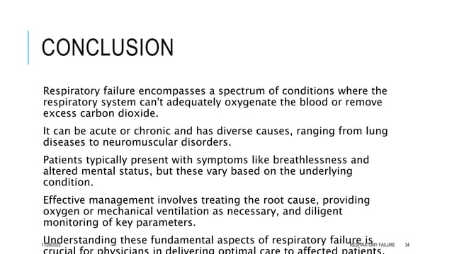 MANAGEMENT OF RESPIRATORY FAILURE | PPTX | Lung and Respiratory Health ...