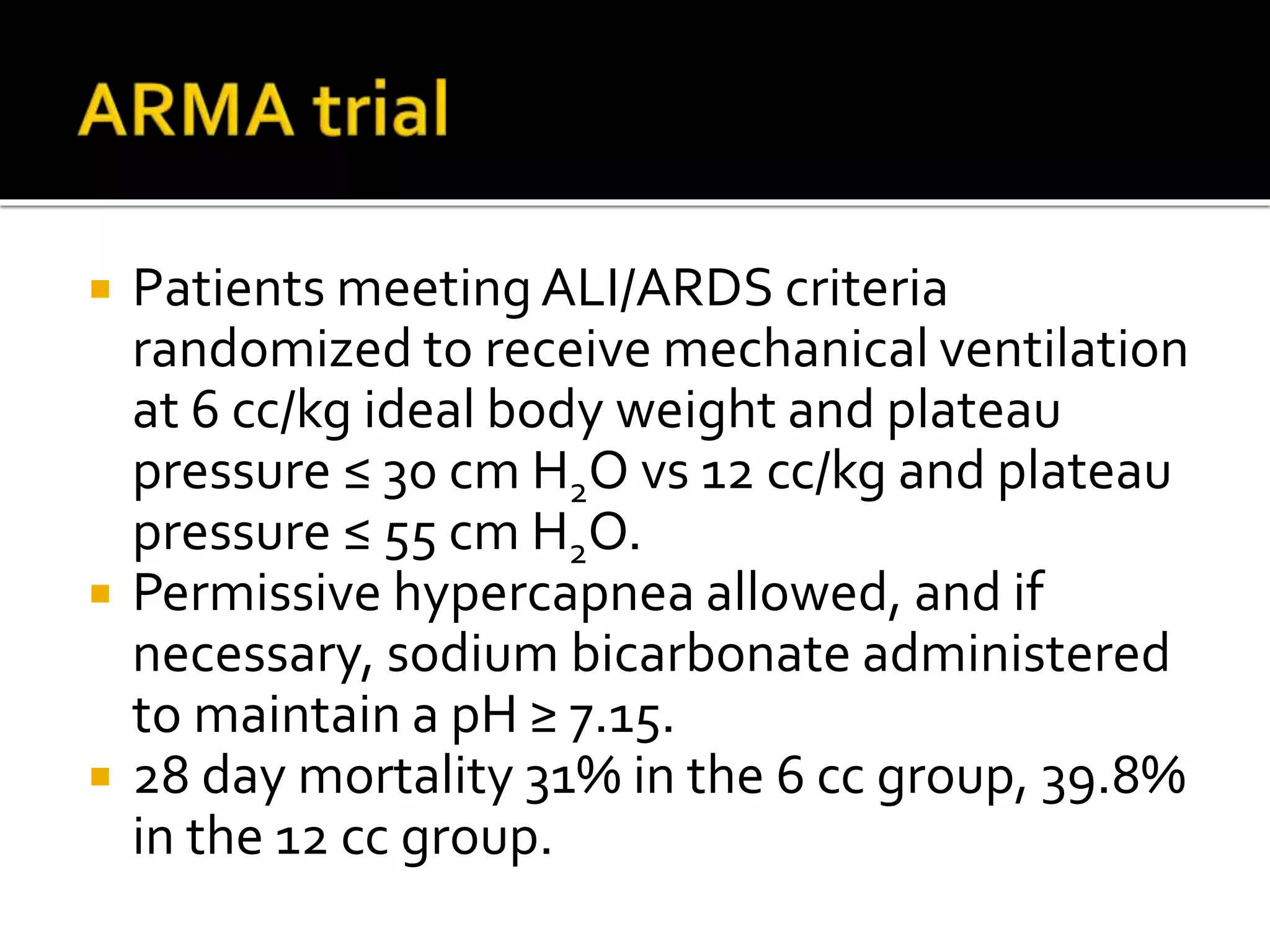 Respiratory failure and the acute respiratory distress syndrome (and ...