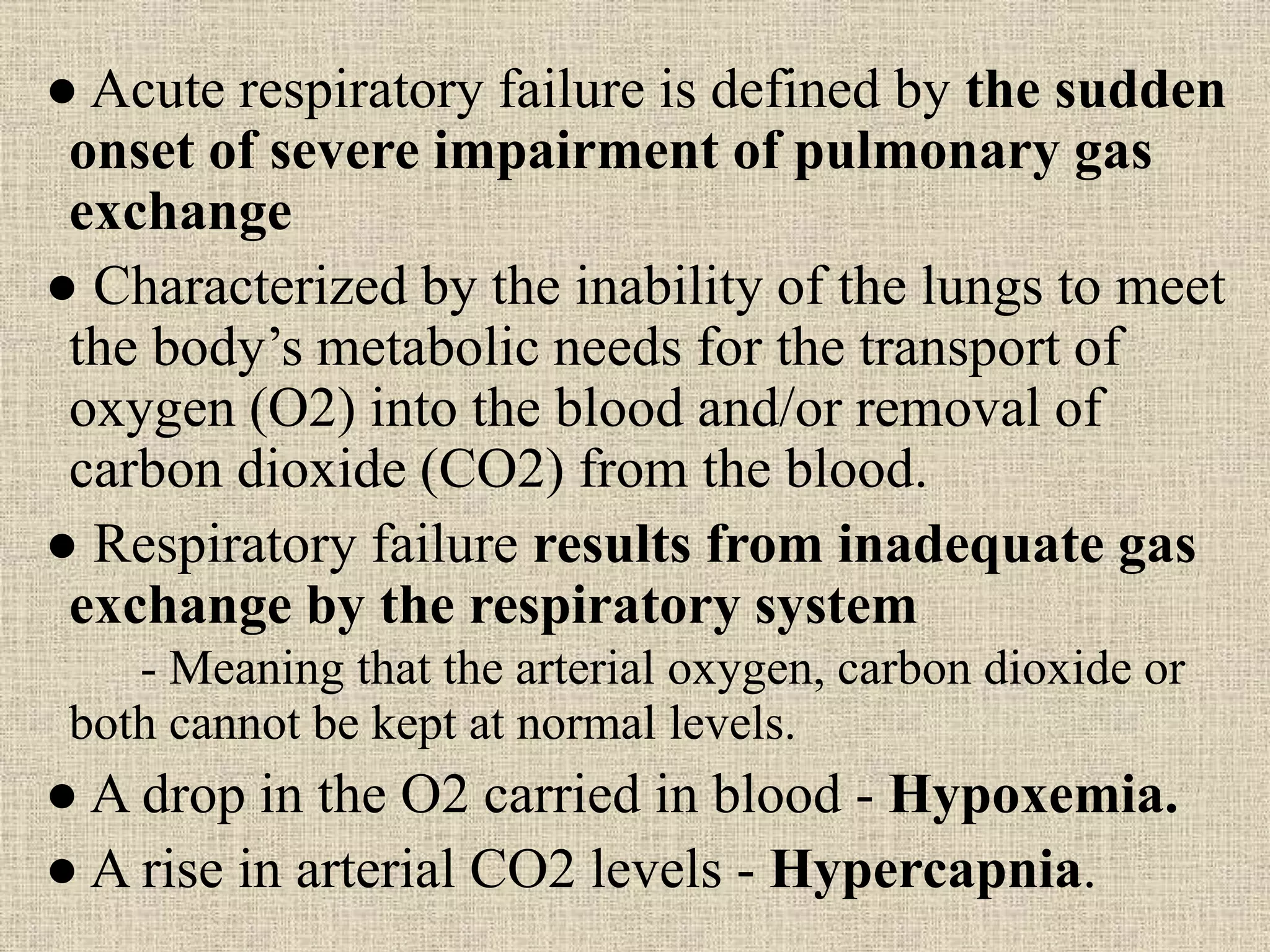 Respiratory Failure (Insufficiency) - Rivin | PPTX