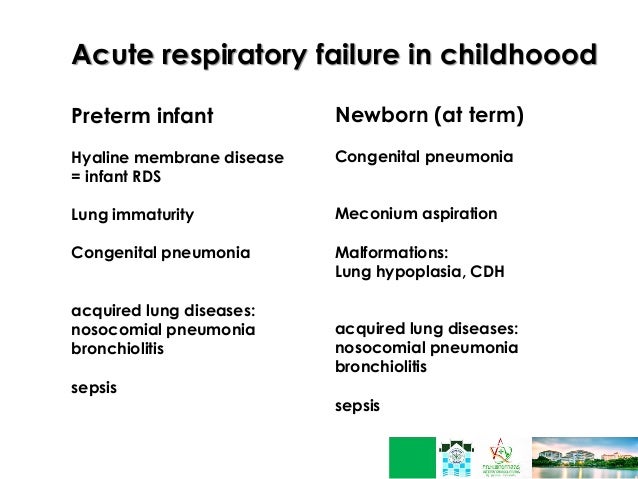 Respiratory failure ped