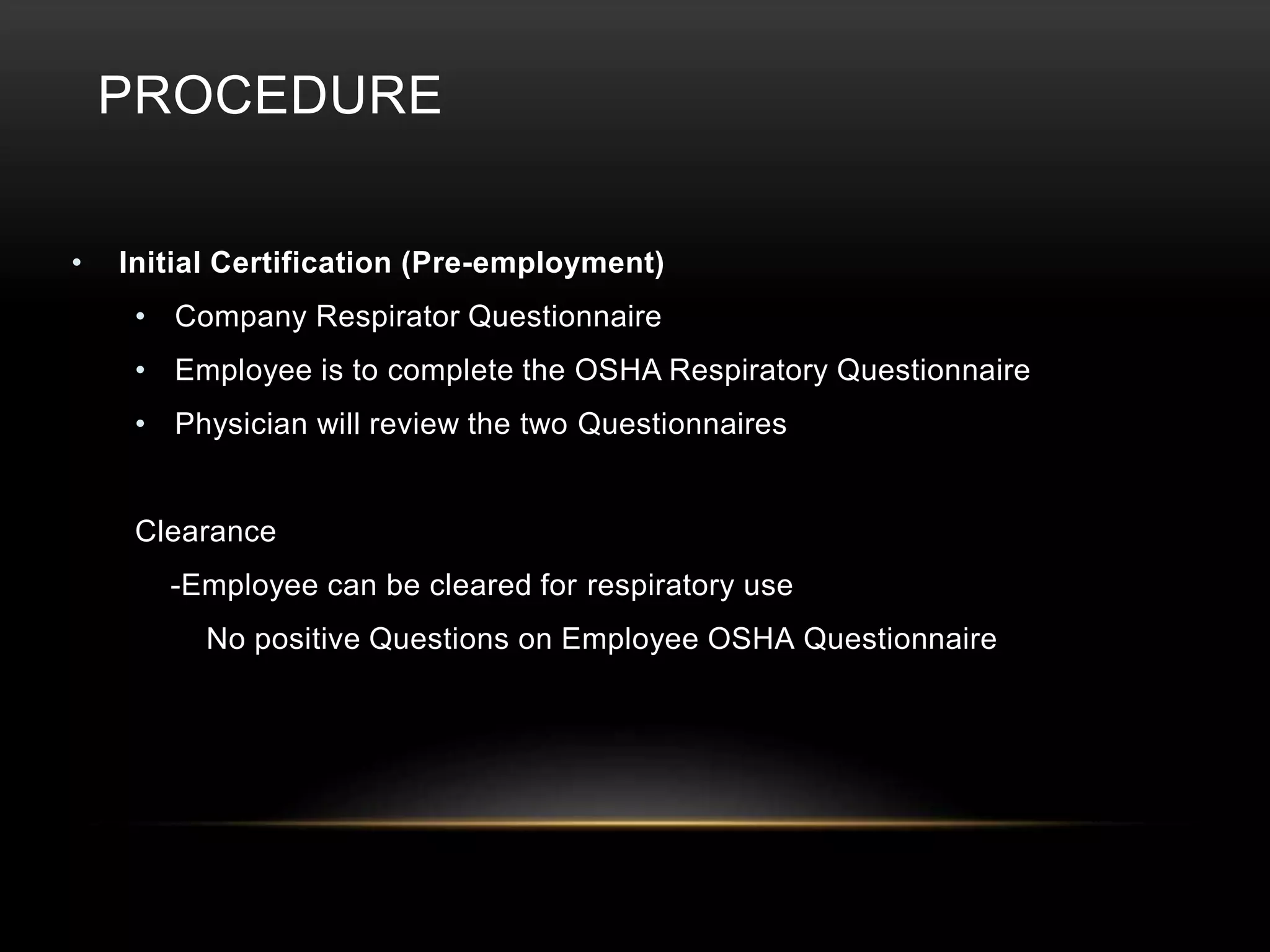 Respiratory Fit Testing | PPTX