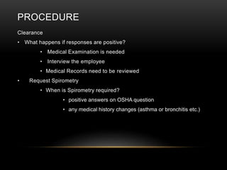 Respiratory Fit Testing | PPTX