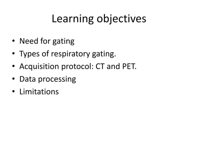 Respiratory gating | PPT