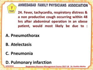 Respiratory mcq rdmc_2018 | PPTX