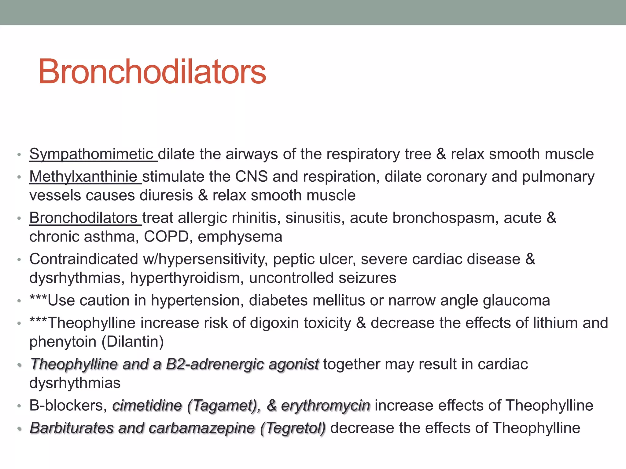 Respiratory medications | PPTX