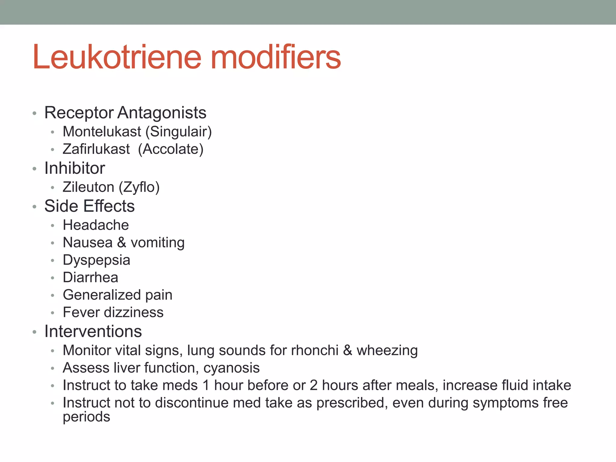 Respiratory medications | PPTX