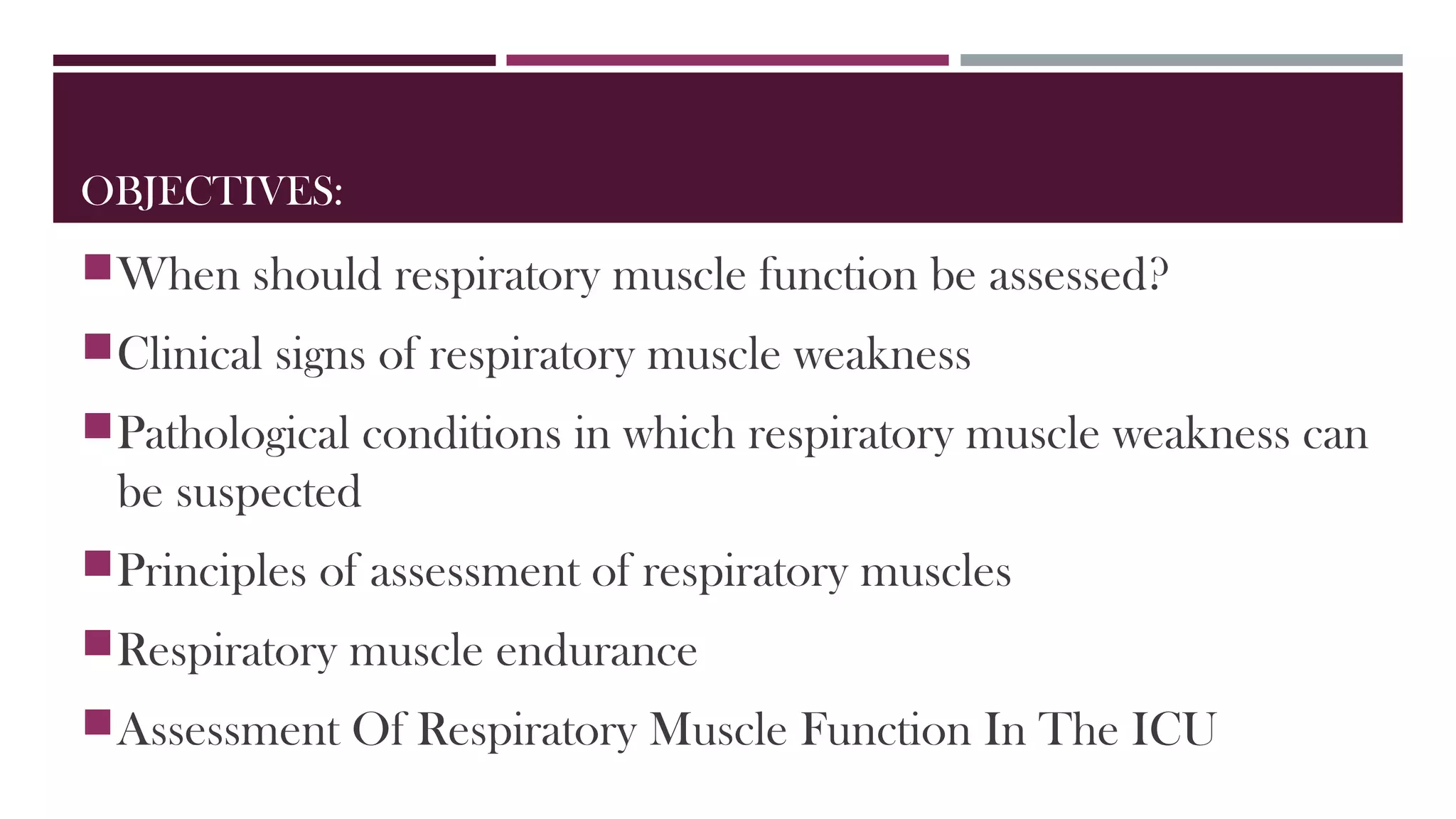 Respiratory Muscle Assessment | PPT