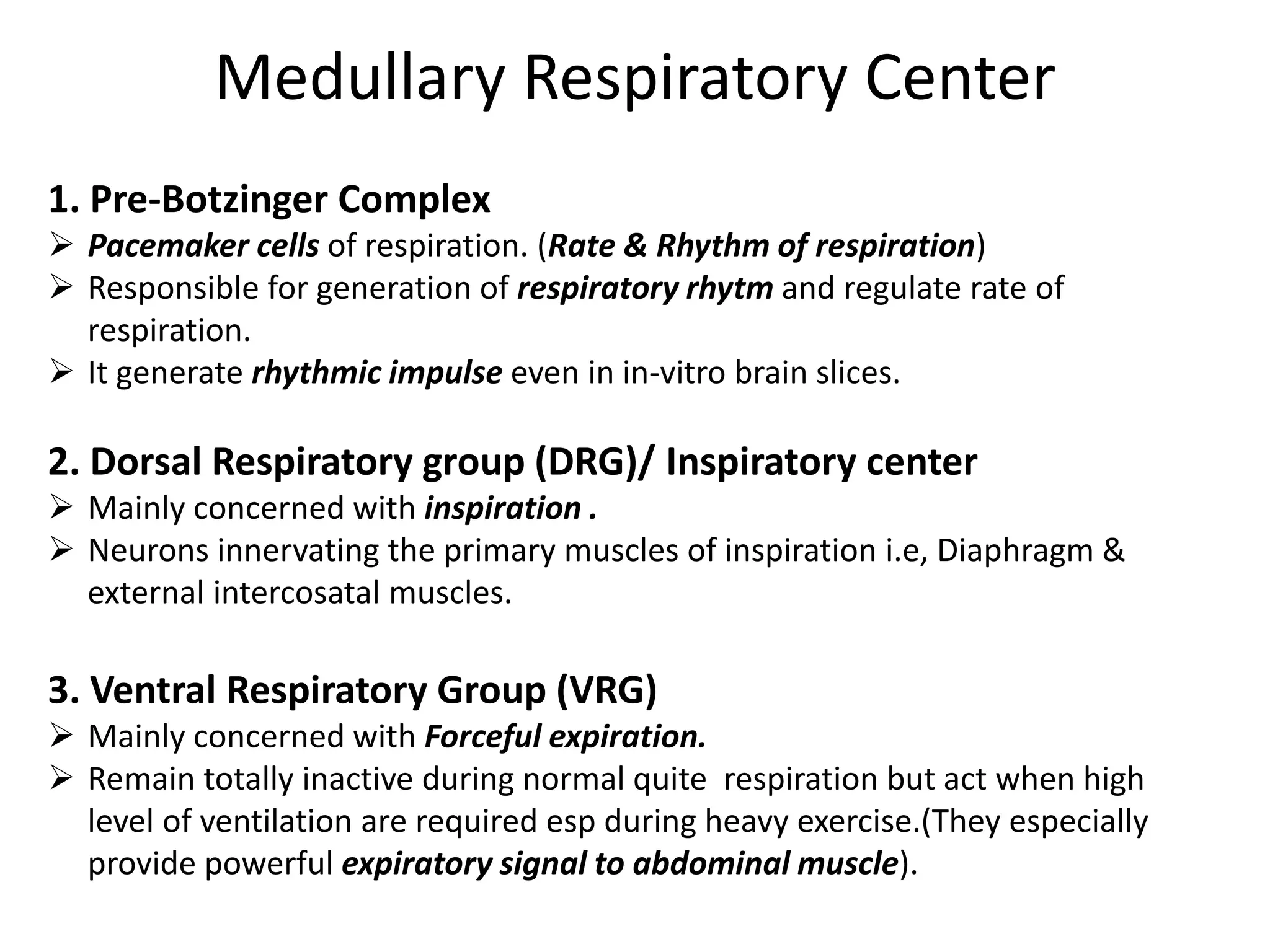 Respiratory neural control | PPTX