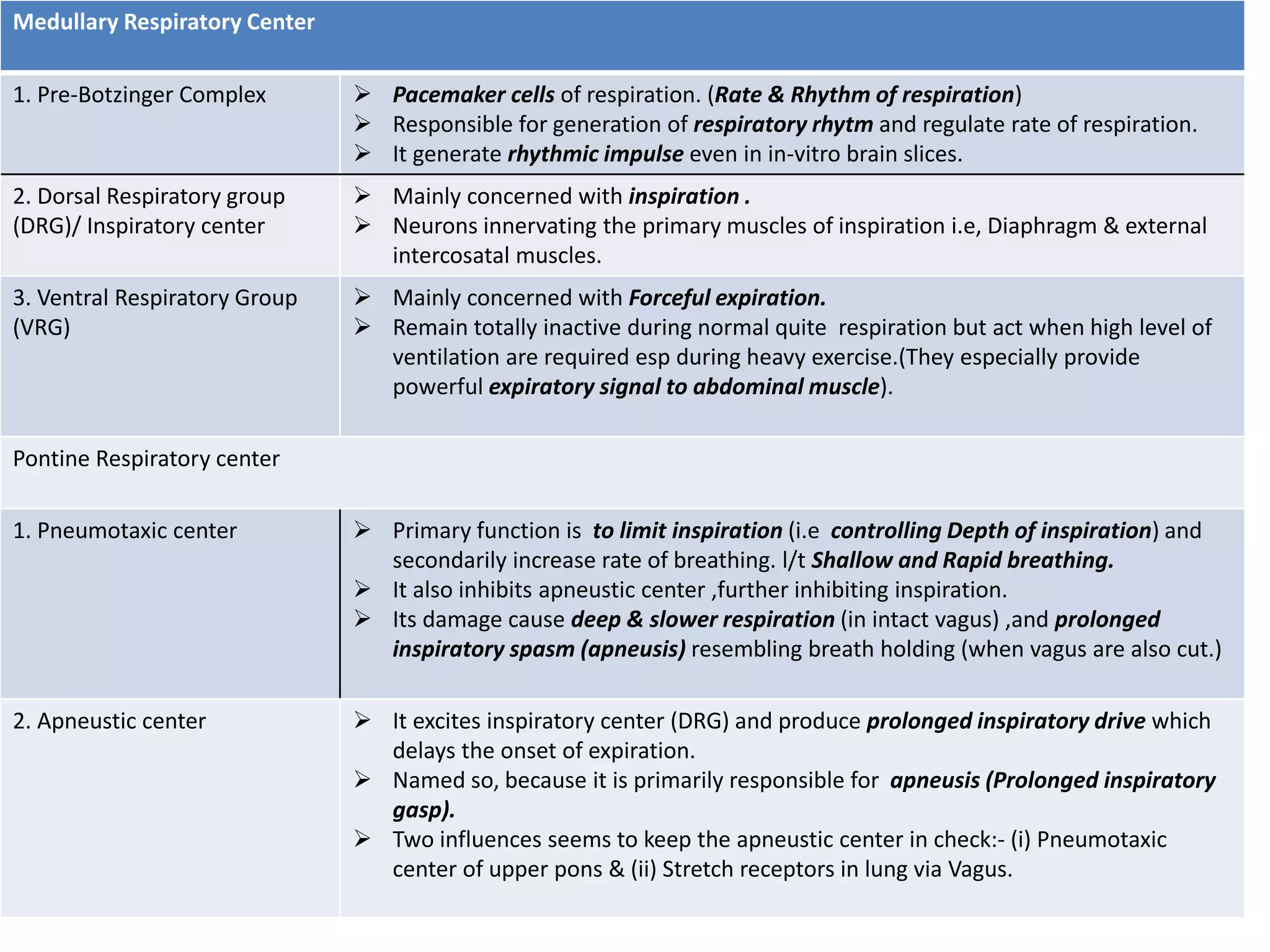 Respiratory neural control | PPTX