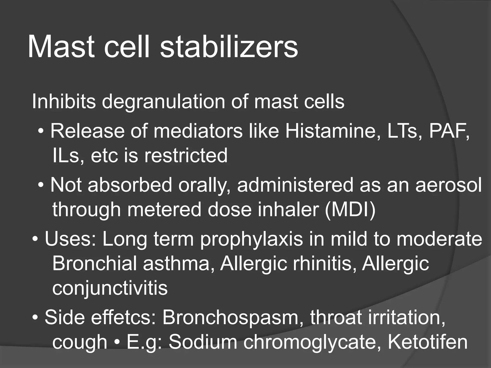 Respiratory pharmacology (anti asthmatic drugs) | PPTX