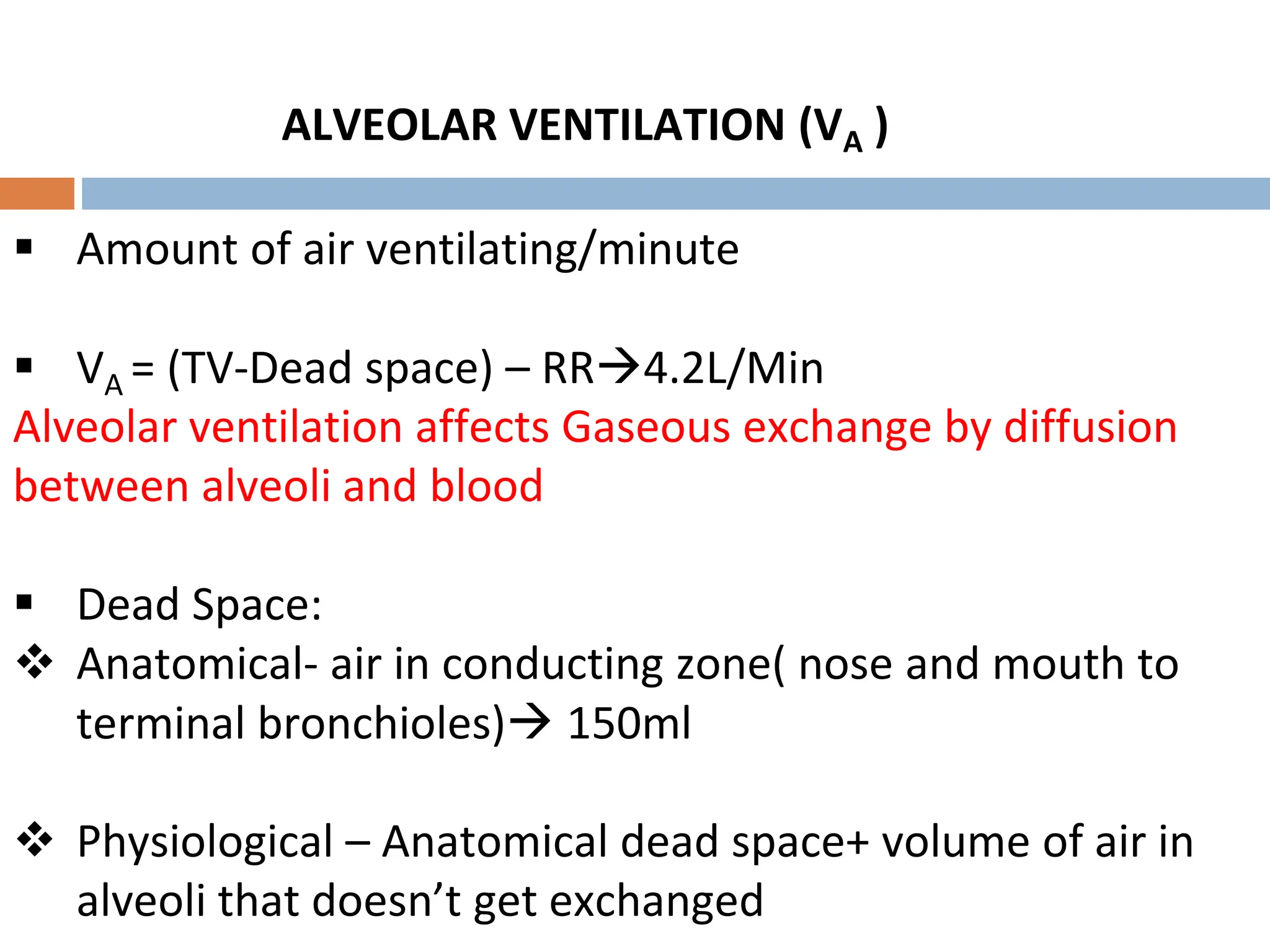 RESPIRATORY PHYSIOlogy presentation anaesthesia | PPTX