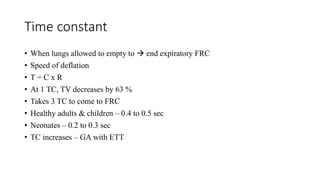 Respiratory physiology pediatric anesthesia | PDF