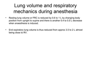 Respiratory physiology in awake and anaesthetized patients | PPT | Lung ...