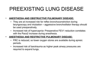 Respiratory physiology in awake and anaesthetized patients | PPT | Lung ...