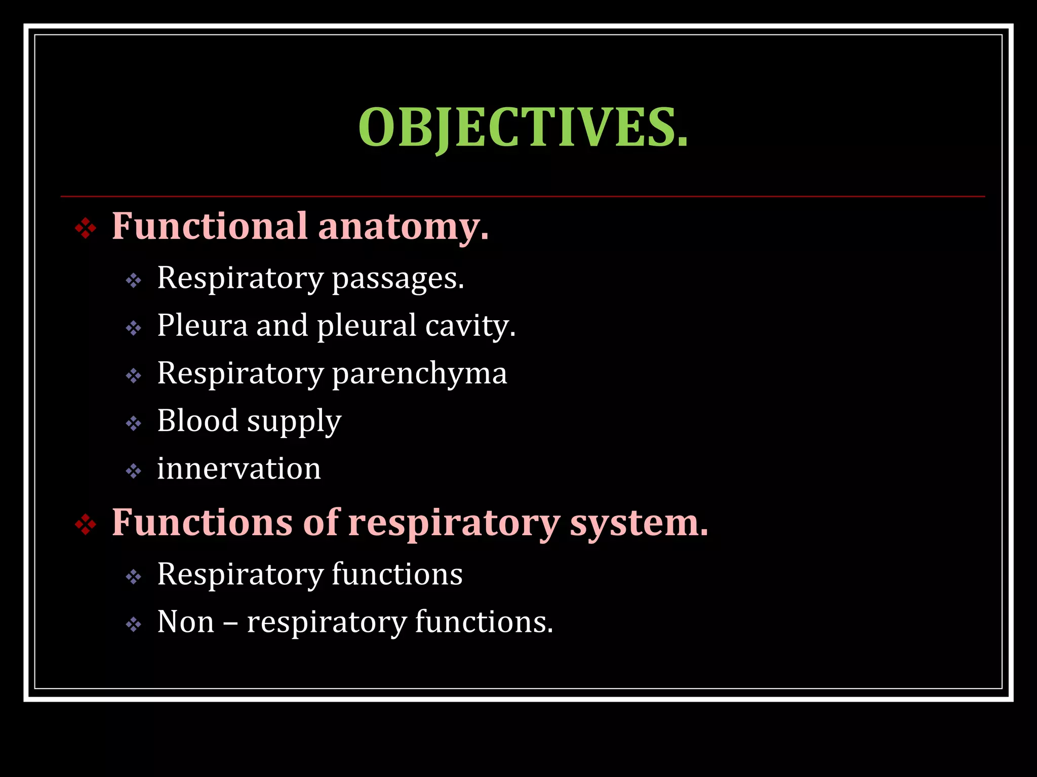 RESPIRATORY PHYSIOLOGY INTRODUCTION | PPT