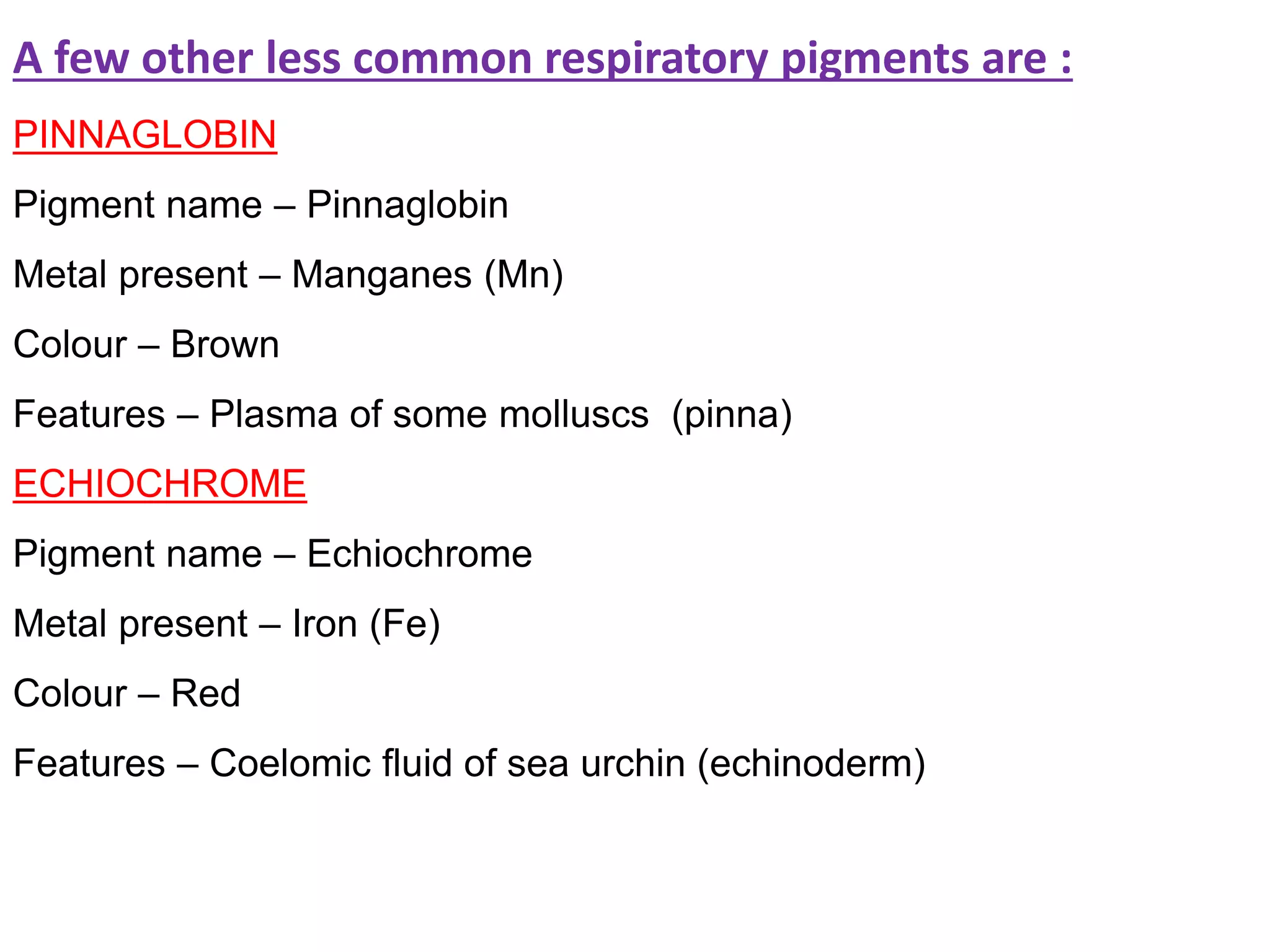 Respiratory Pigment(Girja Pd. Patel) | PPTX