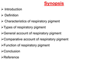 Respiratory Pigment(Girja Pd. Patel) | PPTX