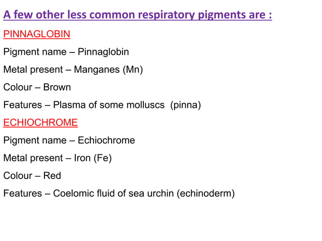 Respiratory Pigment(Girja Pd. Patel) | PPTX