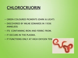 Respiratory pigments | PPTX