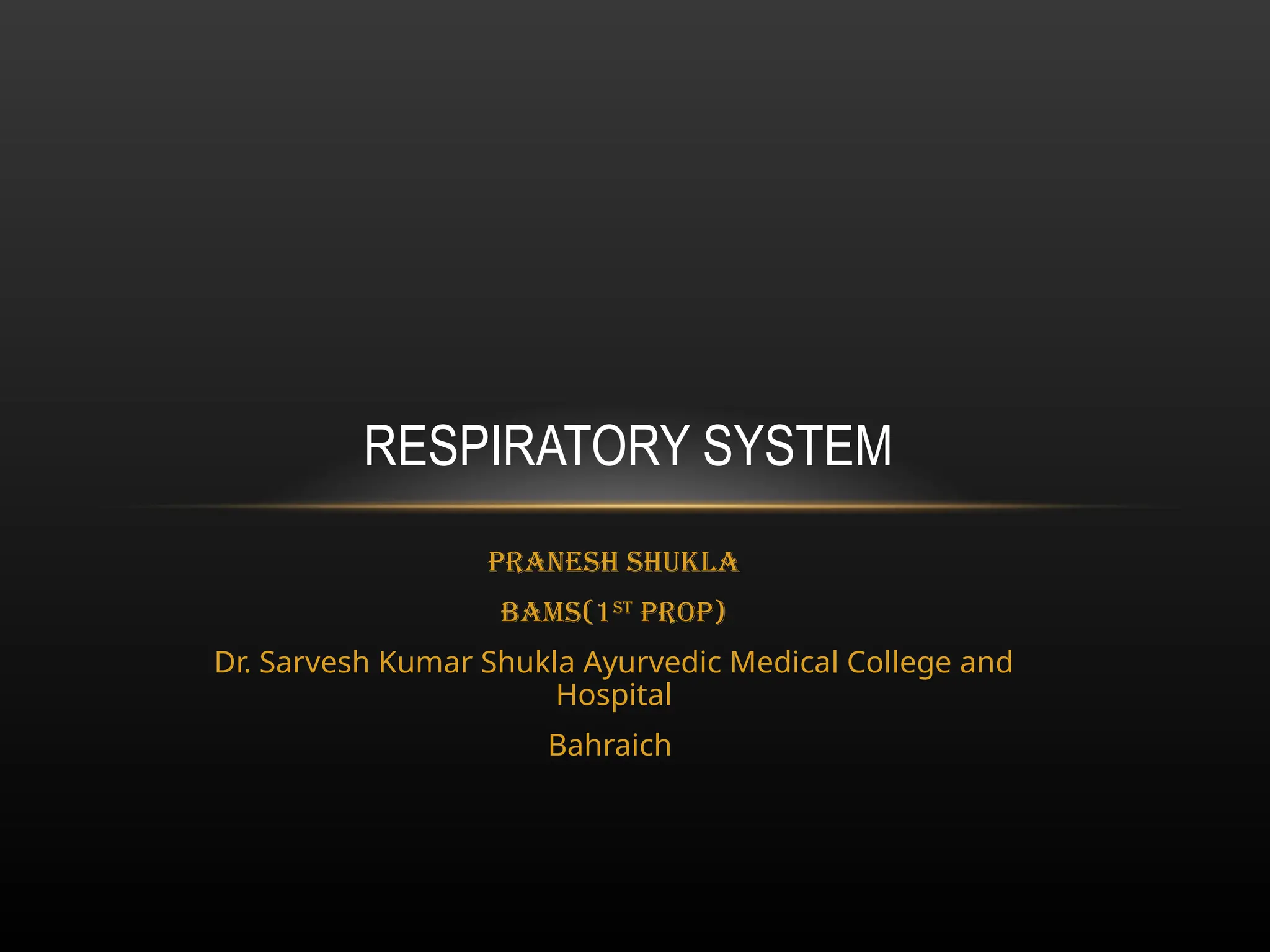 Respiratory physiology ppt in short and good | PPT