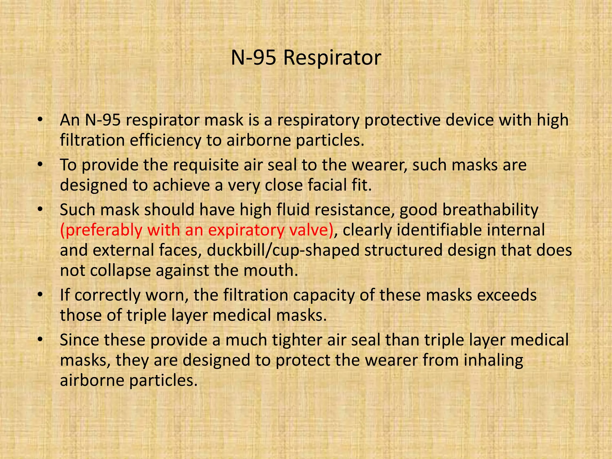 Respiratory protection : face mask respirator | PPTX