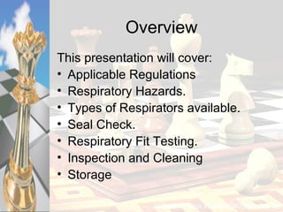 Respiratory protection refresher | PPT