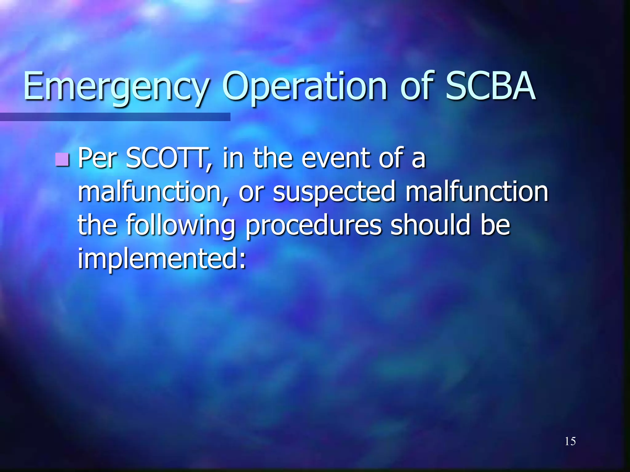SCBA | PPT