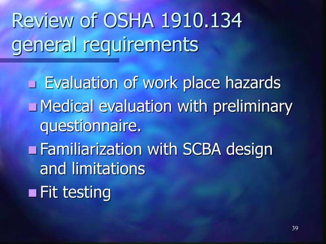 SCBA | PPT | First Aid | Injuries