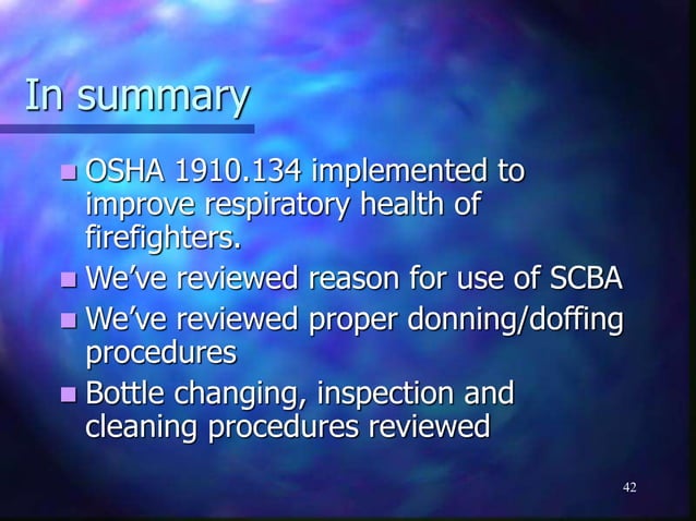 SCBA | PPT | First Aid | Injuries