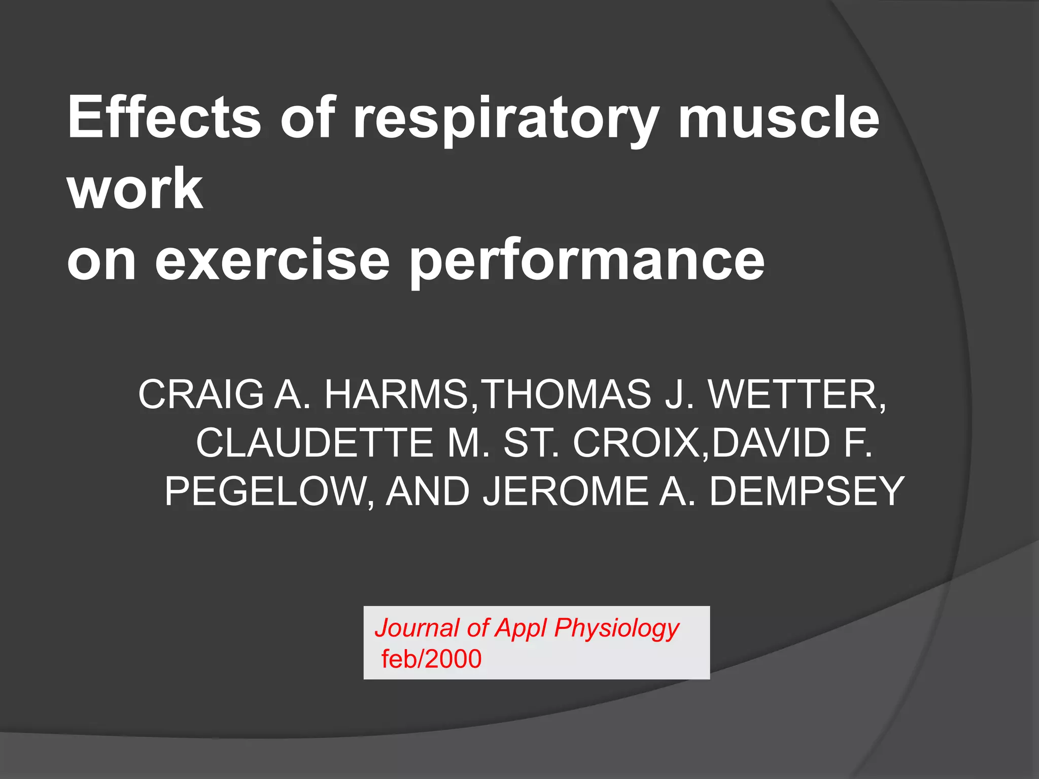 Respiratory response to exercise | PPTX