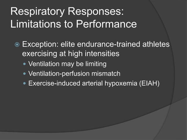 Respiratory response to exercise | PPTX