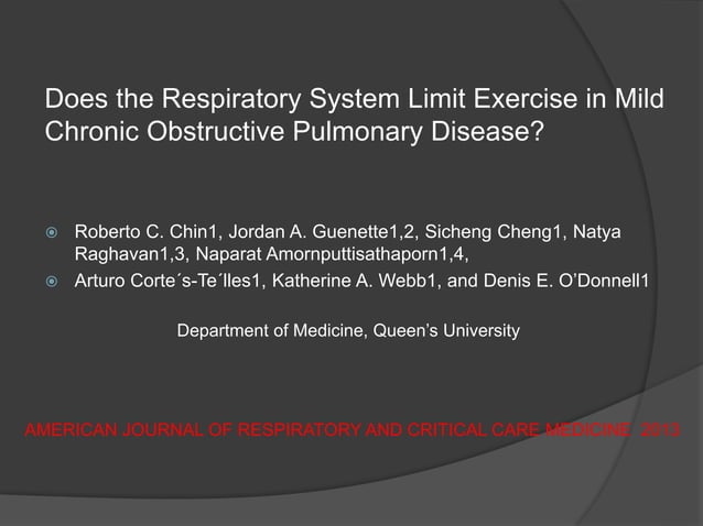 Respiratory response to exercise | PPTX