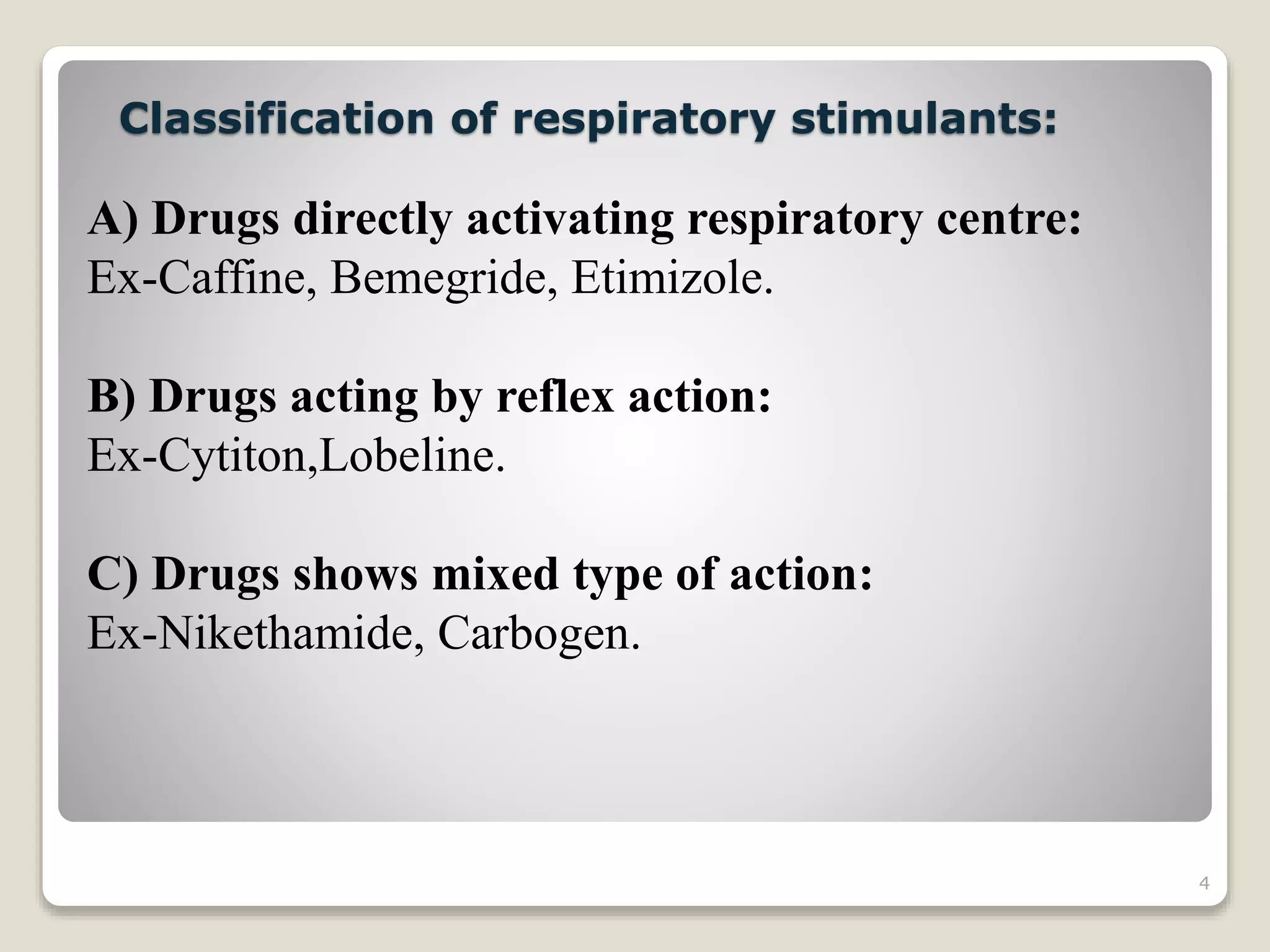 Respiratory stimulants | PPTX