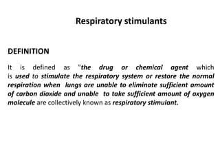Respiratory stimulants, bronchial dilators-Dr.Jibachha Sah,M.V.Sc ...