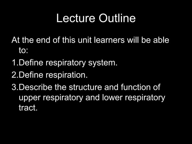 Respiratory System Anatomy & Physiology | PPT