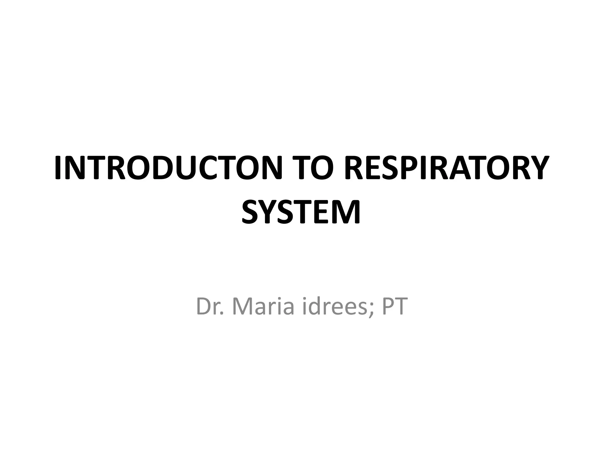Respiratory system | PPTX