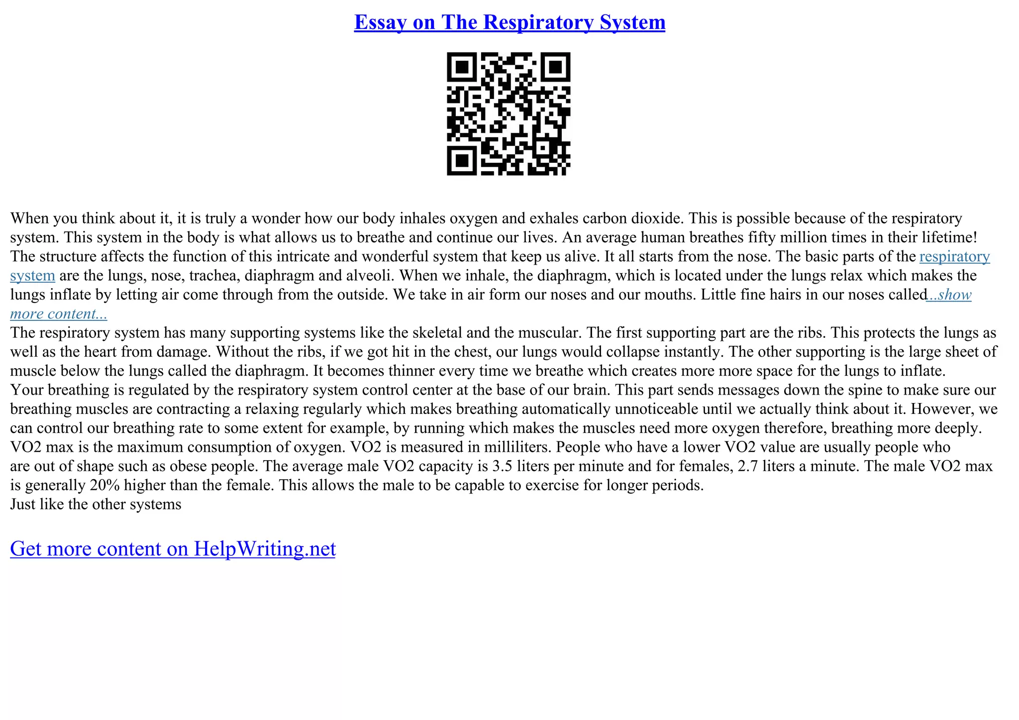 Respiratory System | PDF
