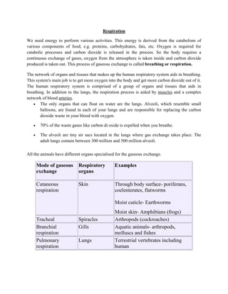 (Human Physiology) Respiratory System.docx