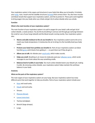 Respiratory System.docx education humans | DOCX