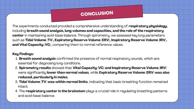 Respiratory System Physiology Experiment | PPT