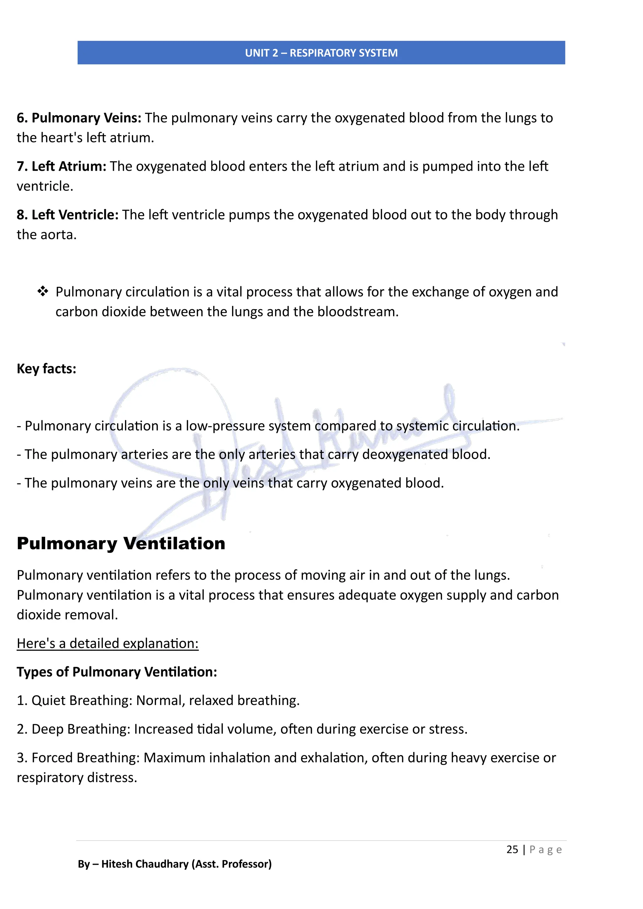 Respiratory System - Unit-2 of Anatomy & Physiology for Nursing ...