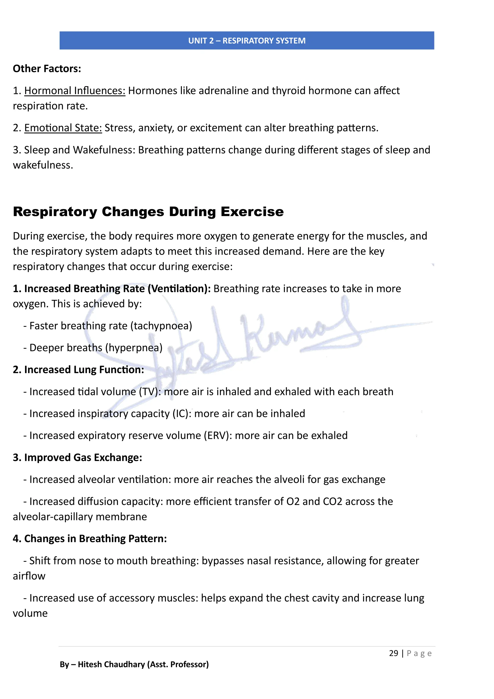 Respiratory System - Unit-2 of Anatomy & Physiology for Nursing ...