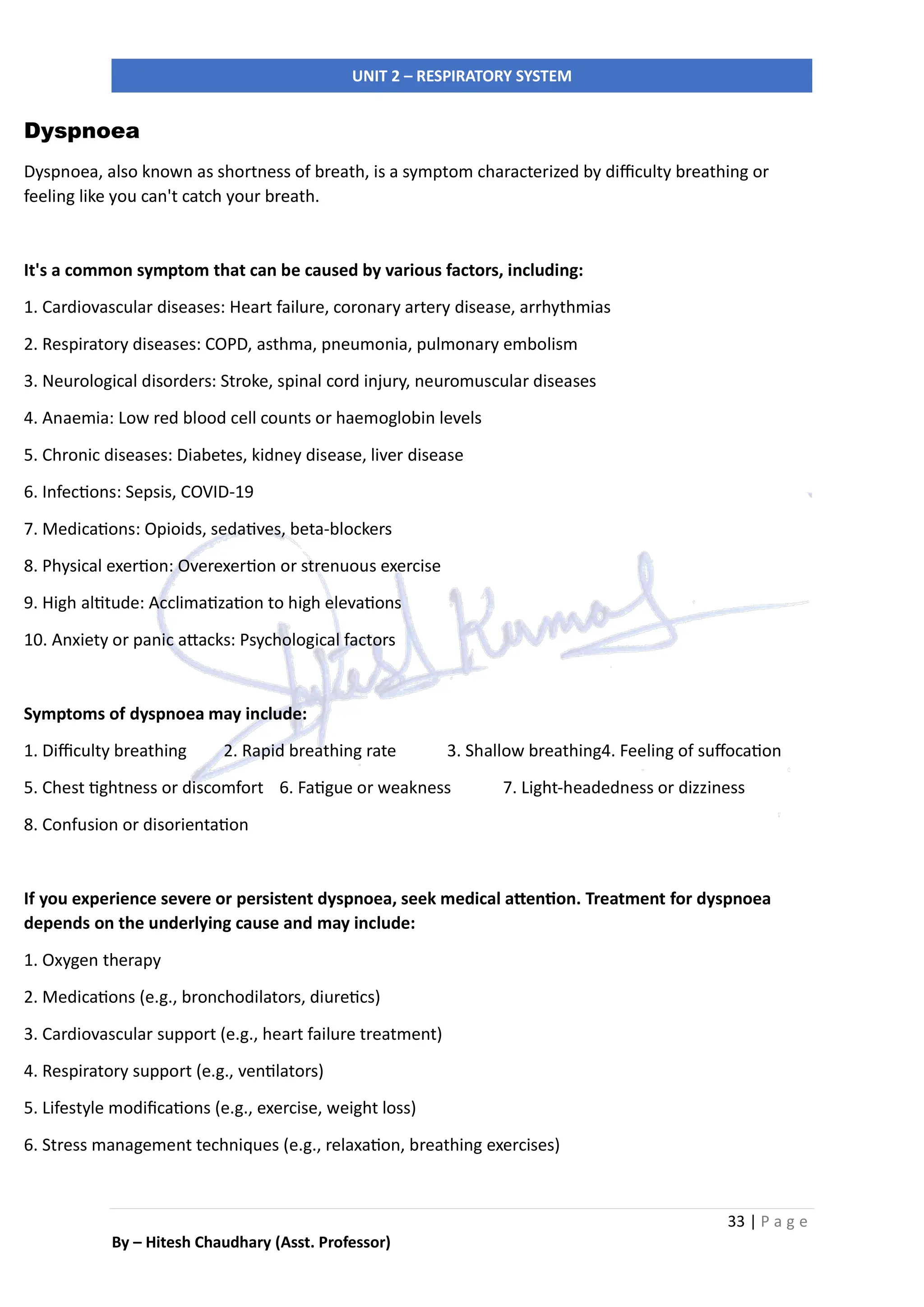 Respiratory System - Unit-2 of Anatomy & Physiology for Nursing ...