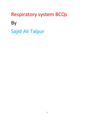 Medicine BCQs (Respiratory system BCQs) | DOCX