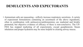 Drugs for Cough | PPTX