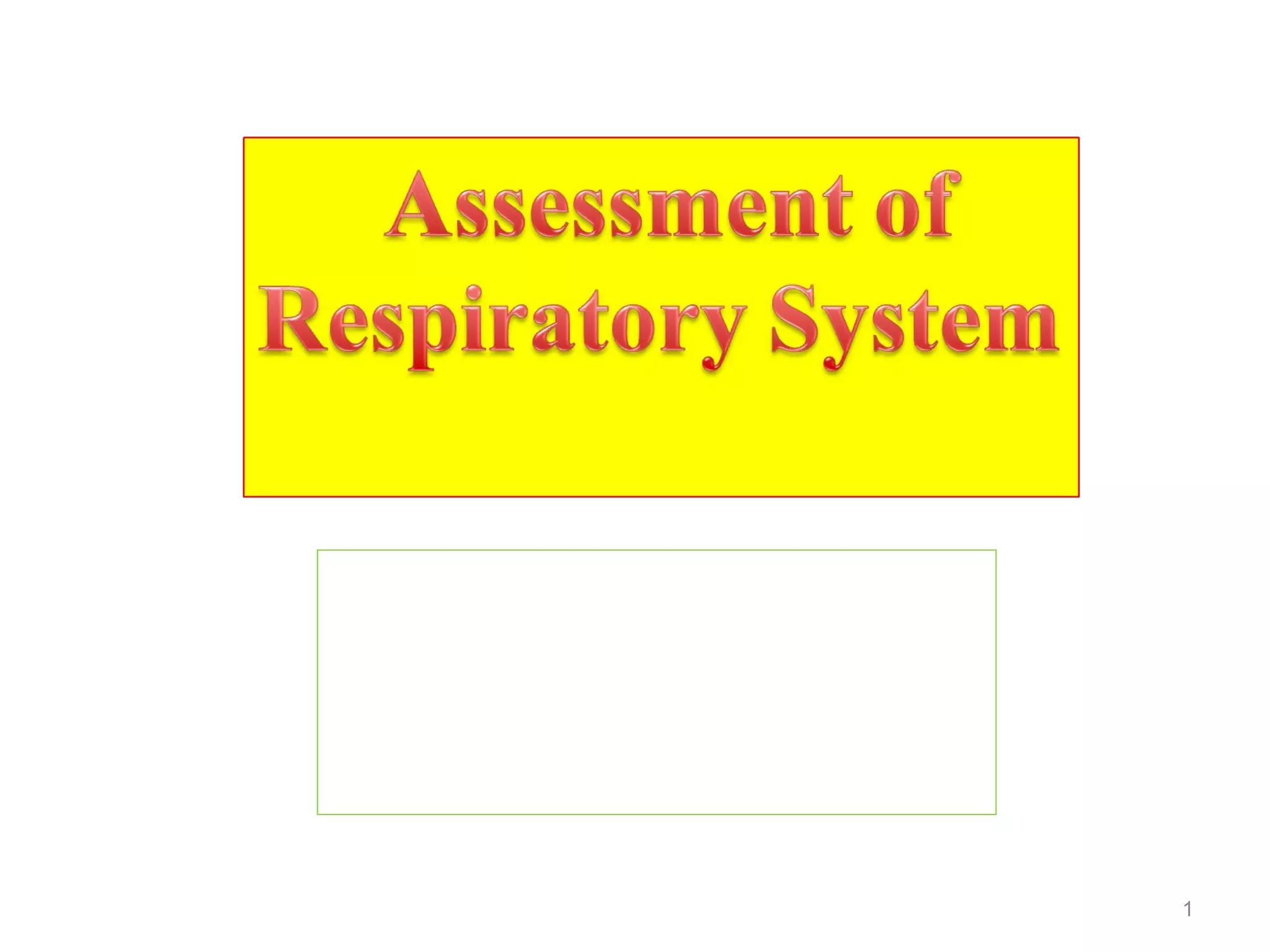 Respiratory system examination | PPT