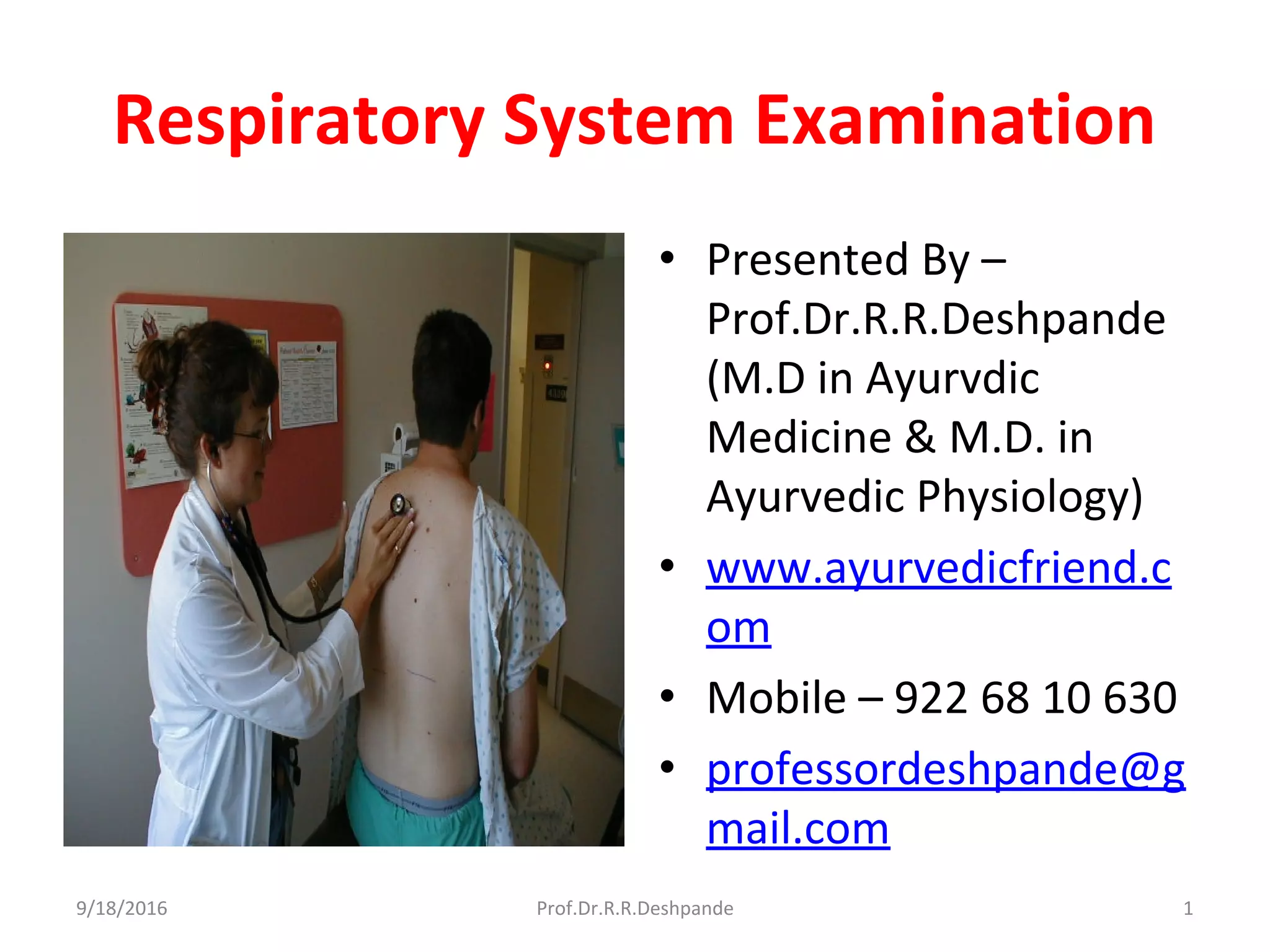 Respiratory System Examination Pdf