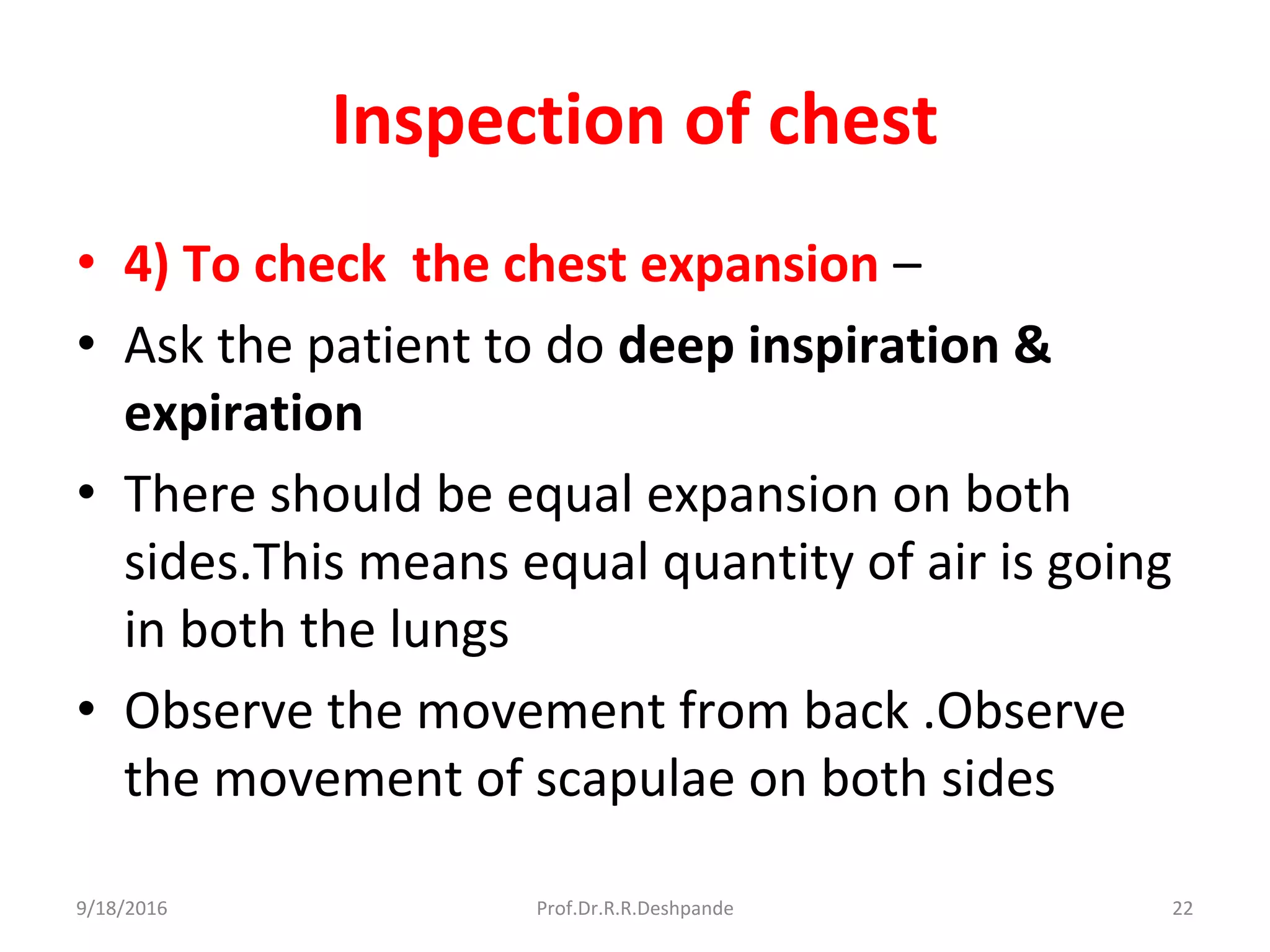 Respiratory system examination | PDF